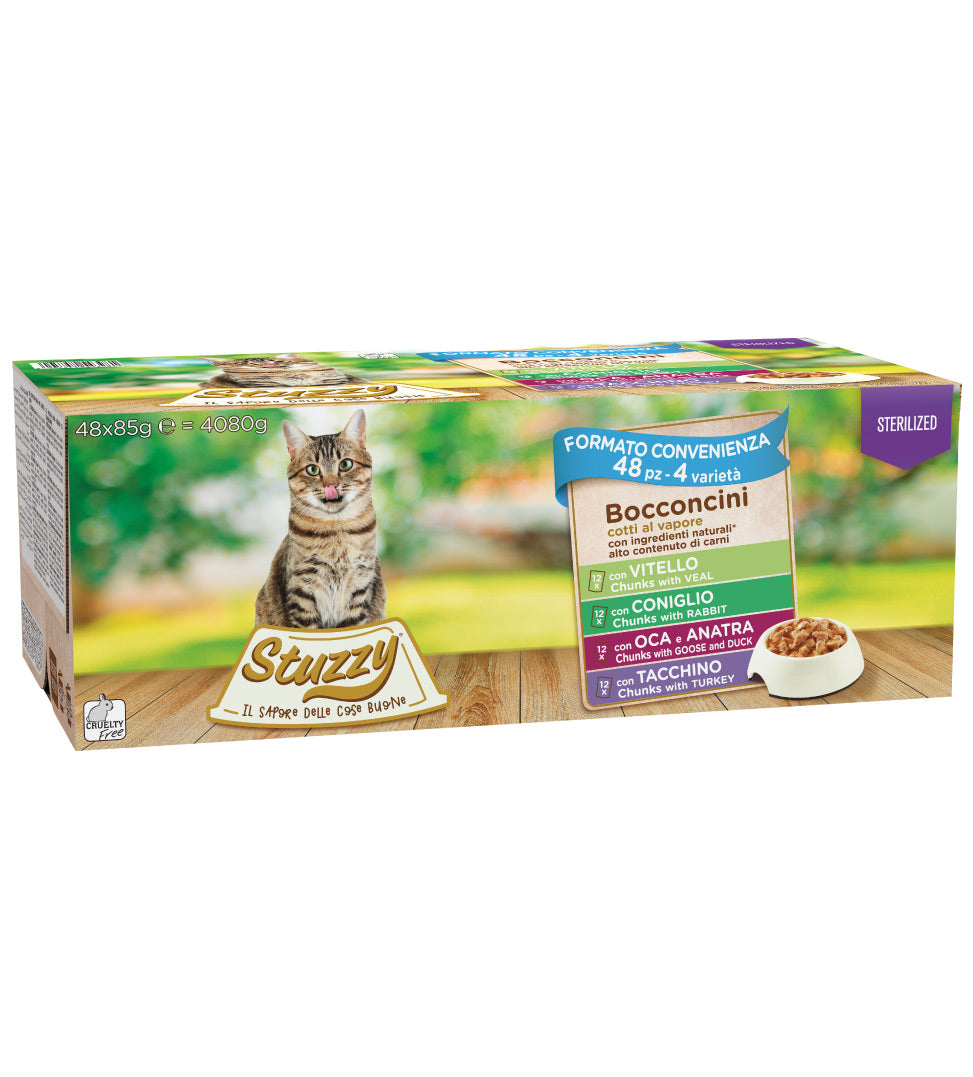 Stuzzy Cat - Sterilizzato - Megapack - 48 buste da 85g – Animal Store